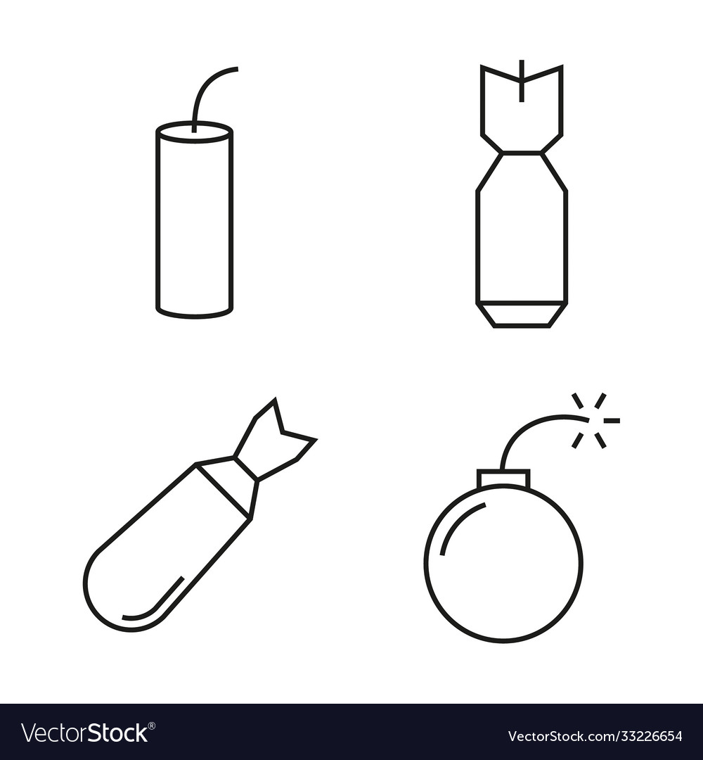 Explosive elements icon Royalty Free Vector Image