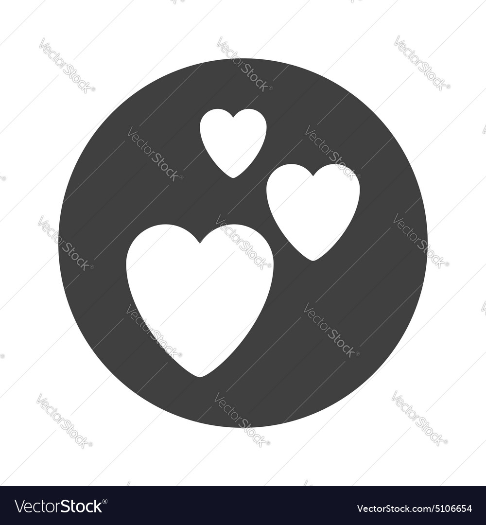 Monochrome round love icon Royalty Free Vector Image Monochrome round love icon Royalty Free Vector Image