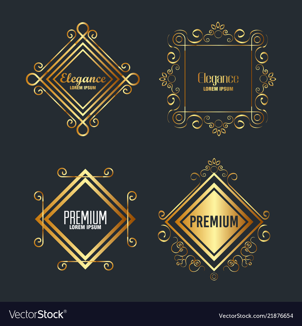 Premium and elegance set frames Royalty Free Vector Image