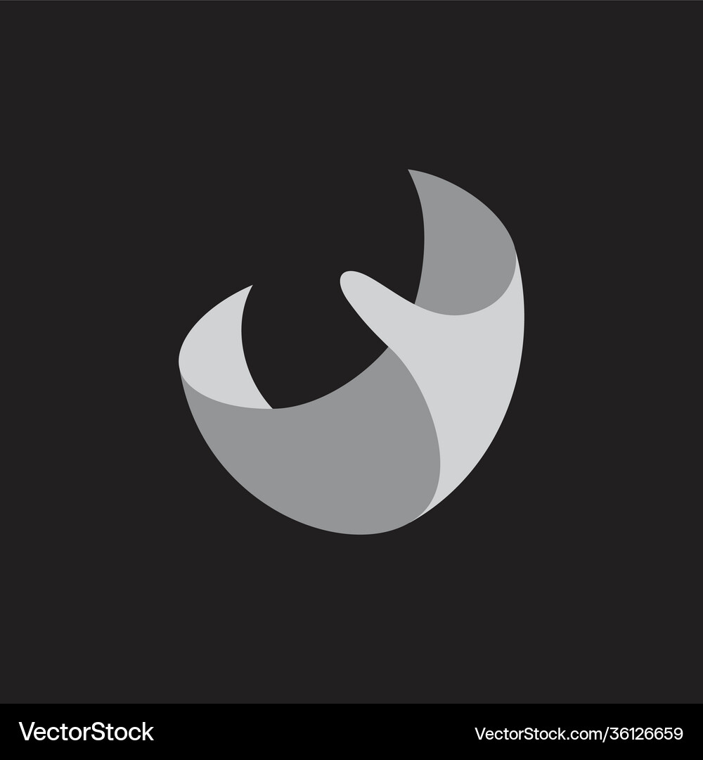 Abstract 3d paper fly motion logo Royalty Free Vector Image