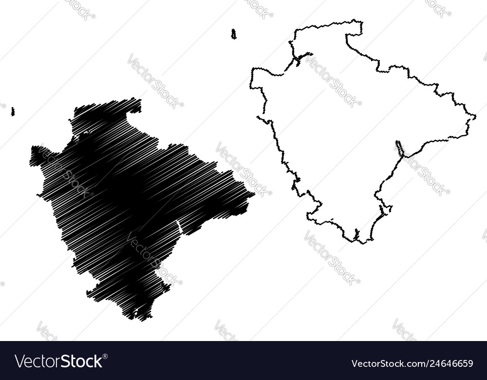 Devon map Royalty Free Vector Image - VectorStock