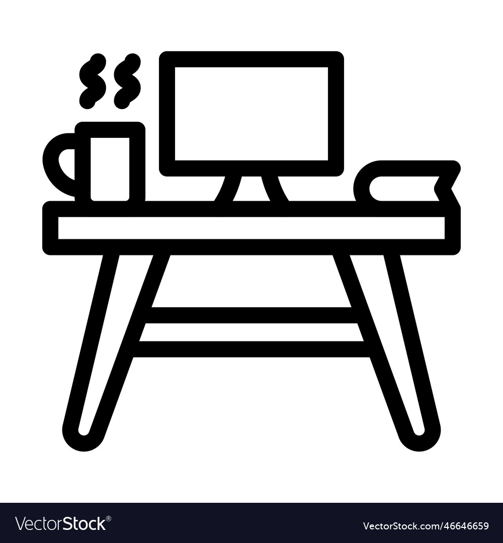 Workspace thick line icon for personal Royalty Free Vector