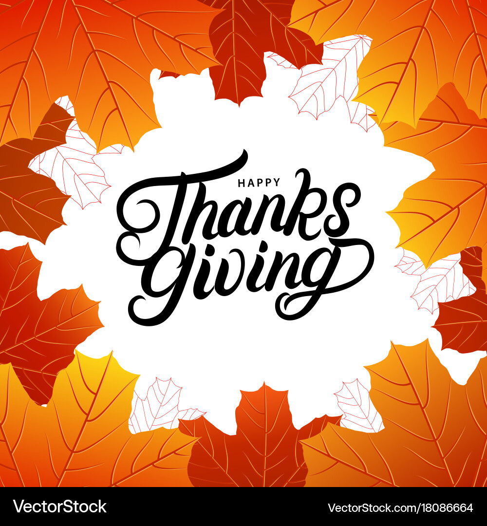 Happy thanksgiving hand written lettering Vector Image