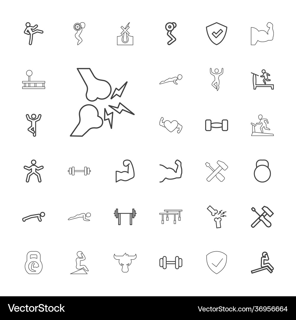 Strong icons Royalty Free Vector Image - VectorStock