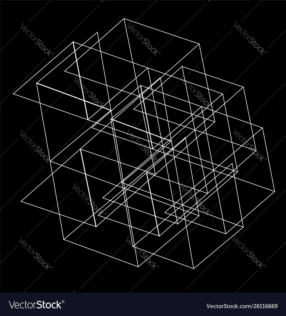 Abstract triangle hexagonal geometric background Vector Image