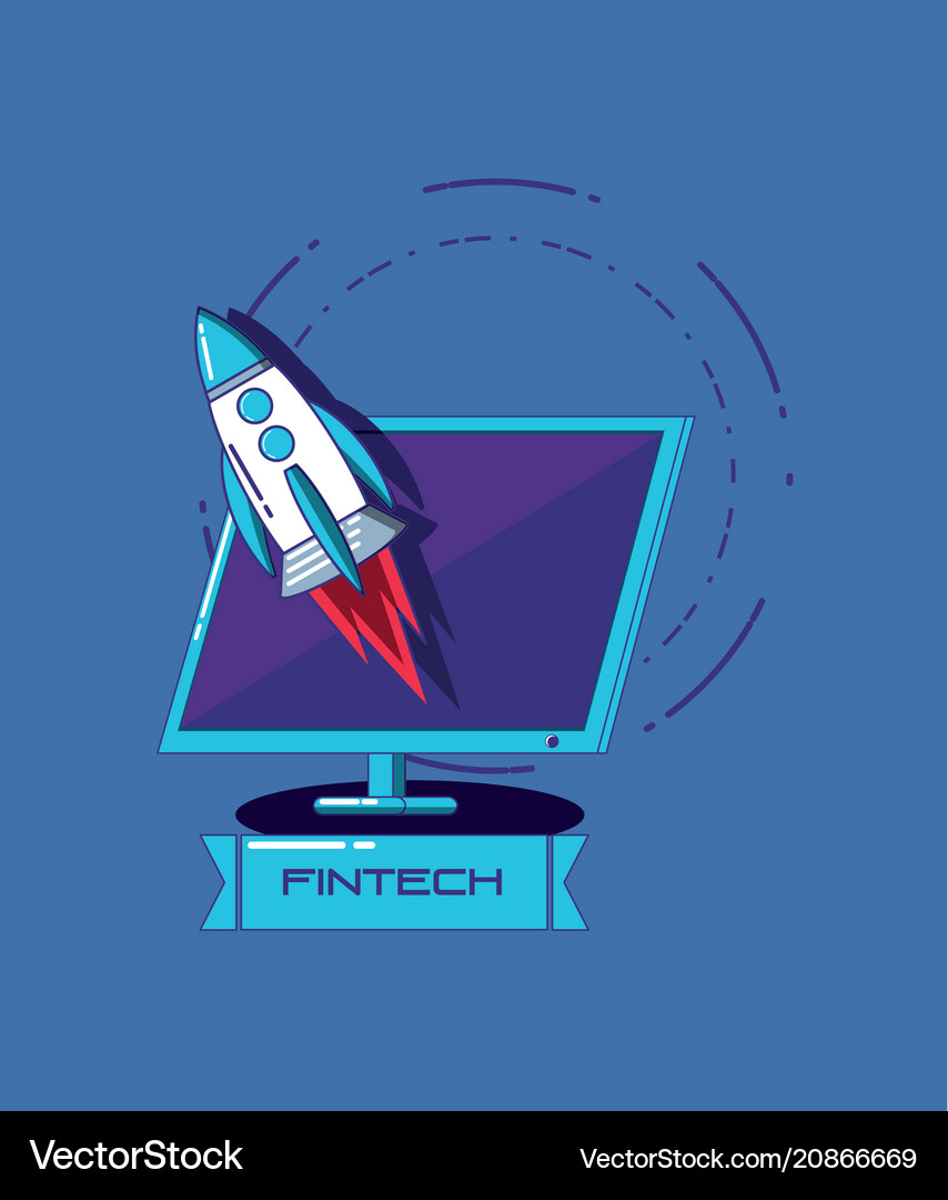 Financial technology design Royalty Free Vector Image