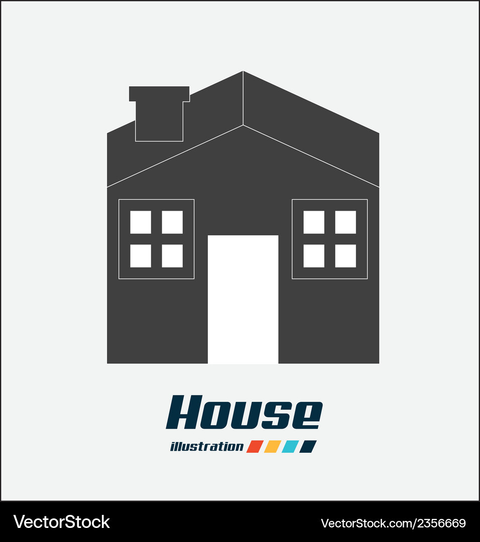 House design over white background Royalty Free Vector Image