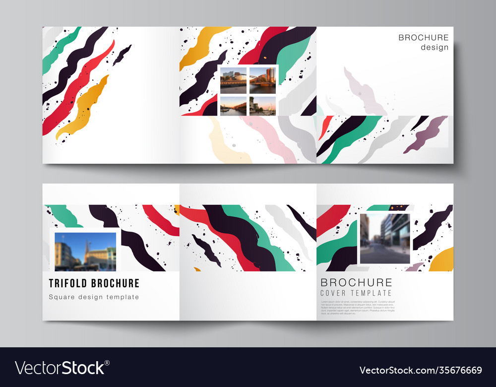 Layout square format covers design Royalty Free Vector Image