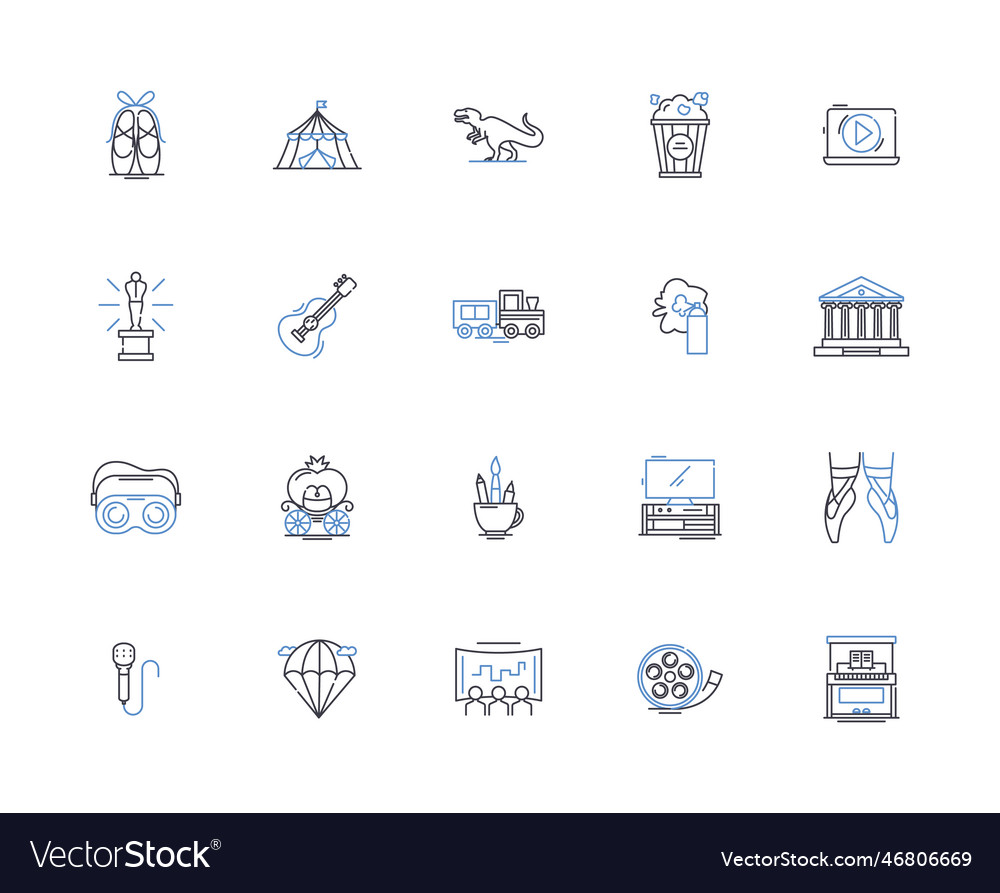 Web design line icons collection aesthetics Vector Image Web design line icons collection aesthetics Vector Image