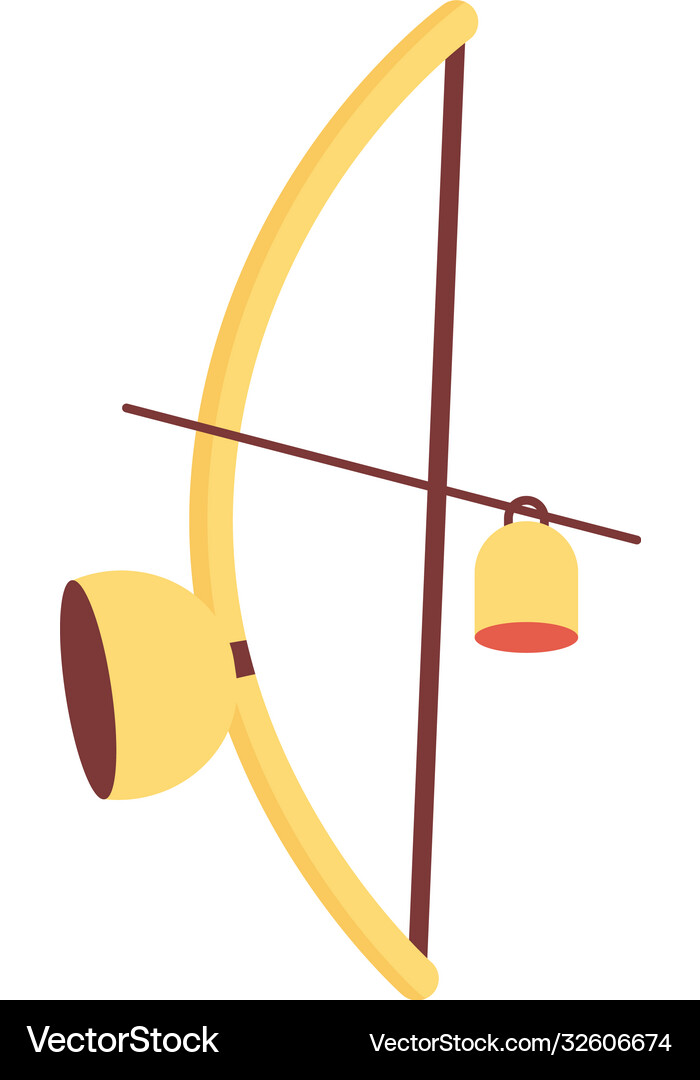 Berimbau musical instrument flat style icon Vector Image