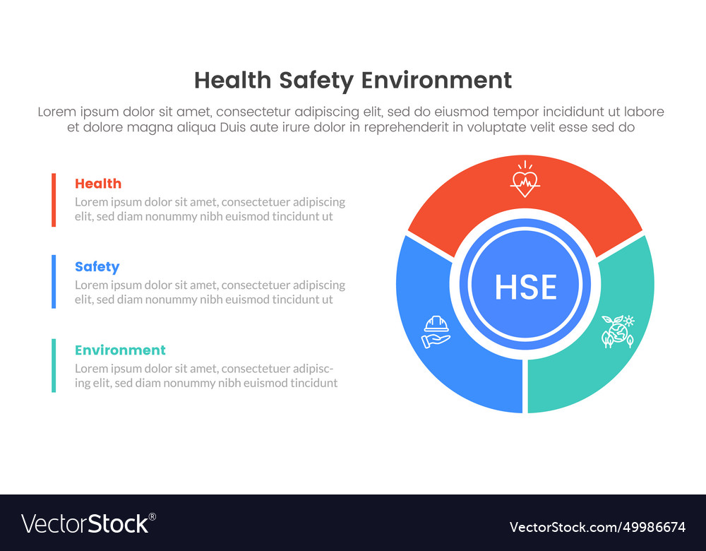 Hse Framework Infographic 3 Point Stage Template Vector Image
