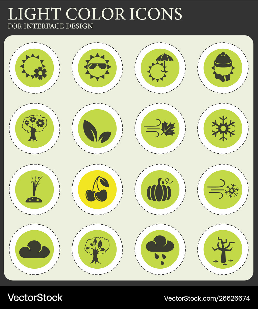 Seasons icon set Royalty Free Vector Image - VectorStock
