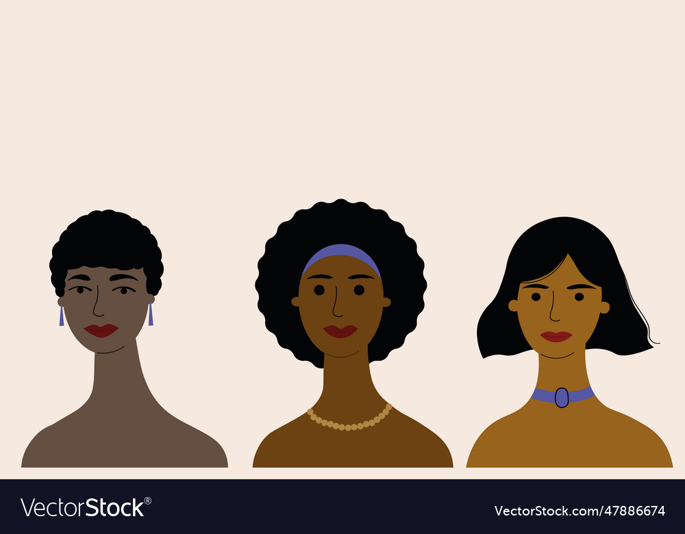 Women different skin colors and races in jewellery Women different skin colors and races in jewellery