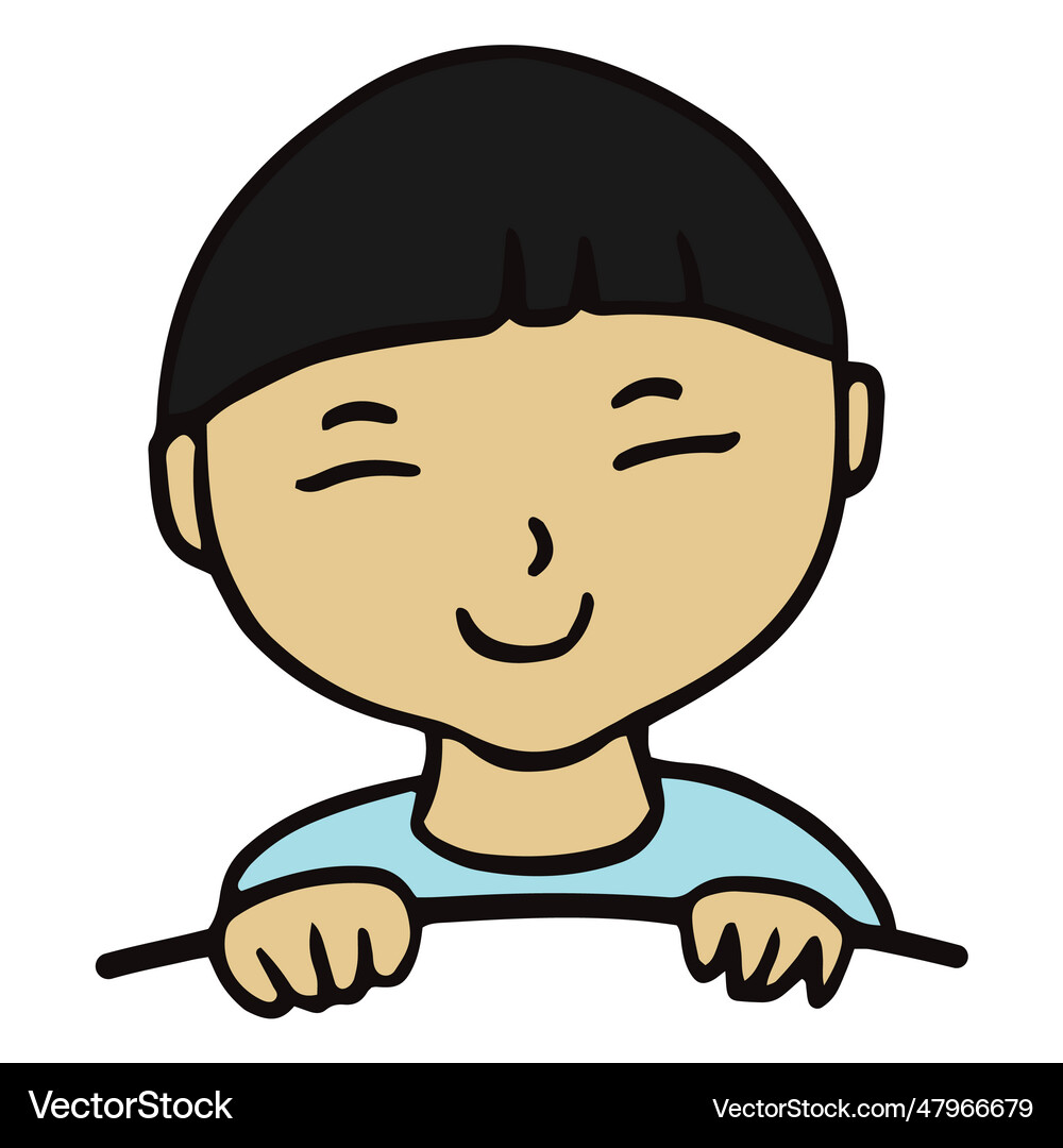 Child smiling flat Royalty Free Vector Image - VectorStock