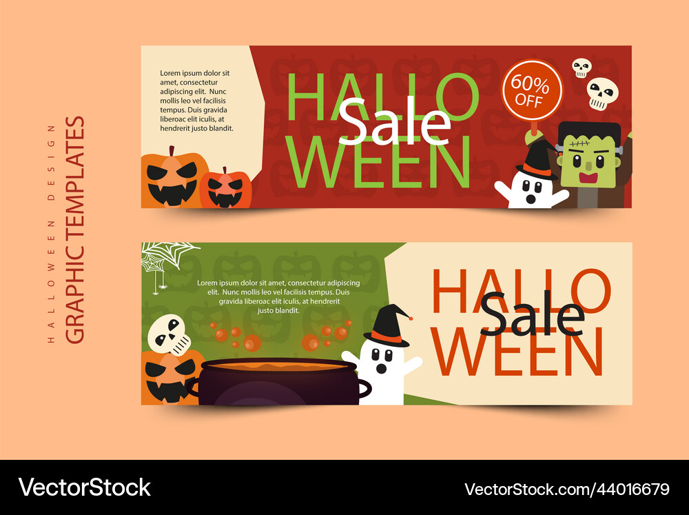 Halloween themed graphic design template easy Vector Image