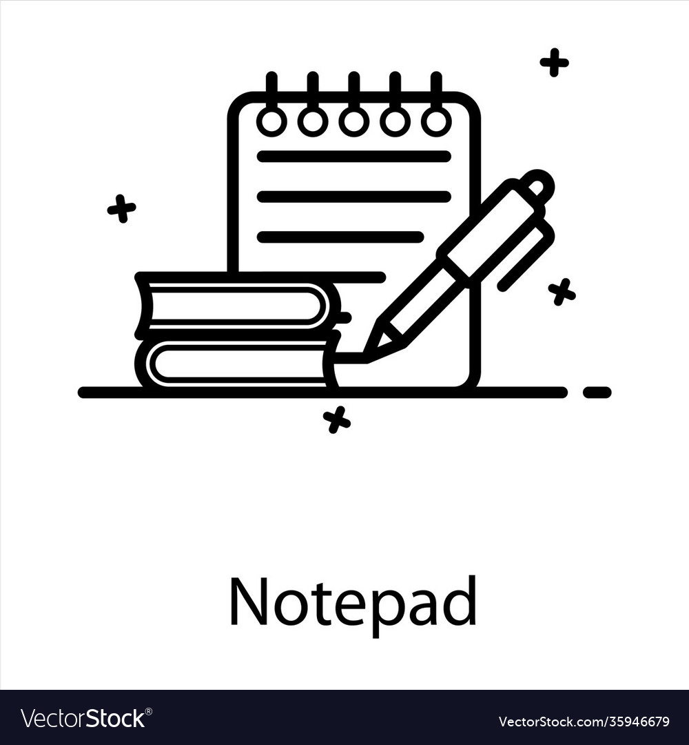 Notepad Royalty Free Vector Image - VectorStock