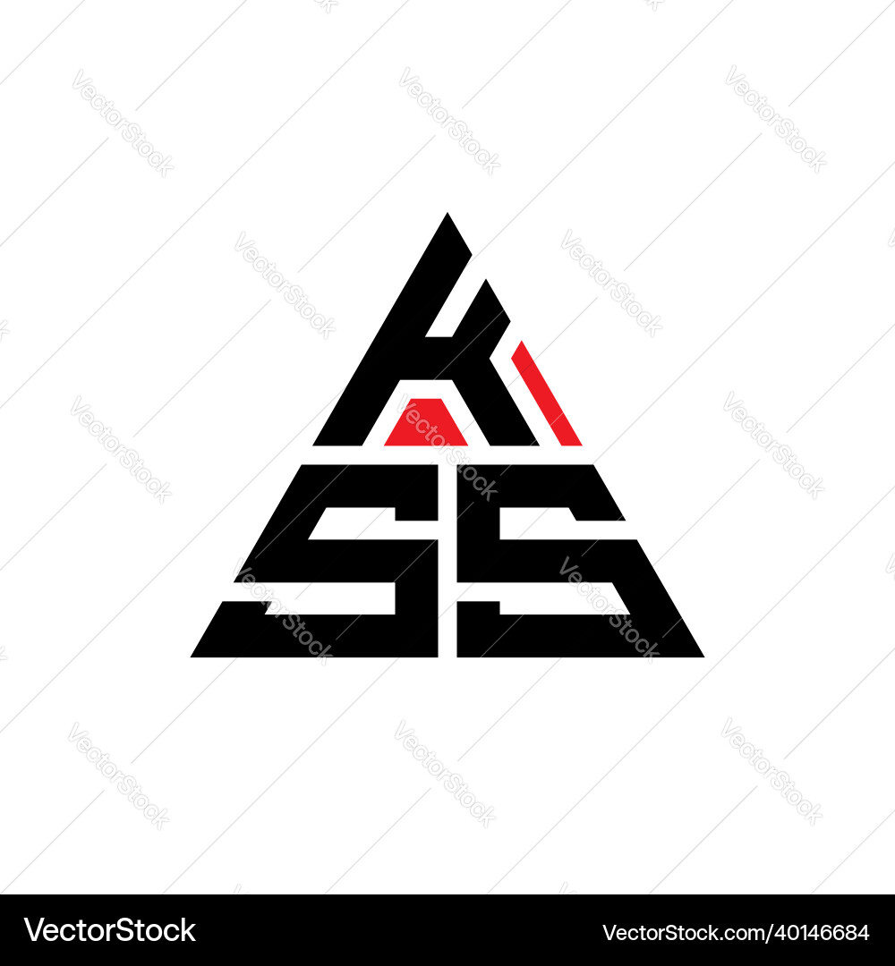 Kss triangle letter logo design Royalty Free Vector Image