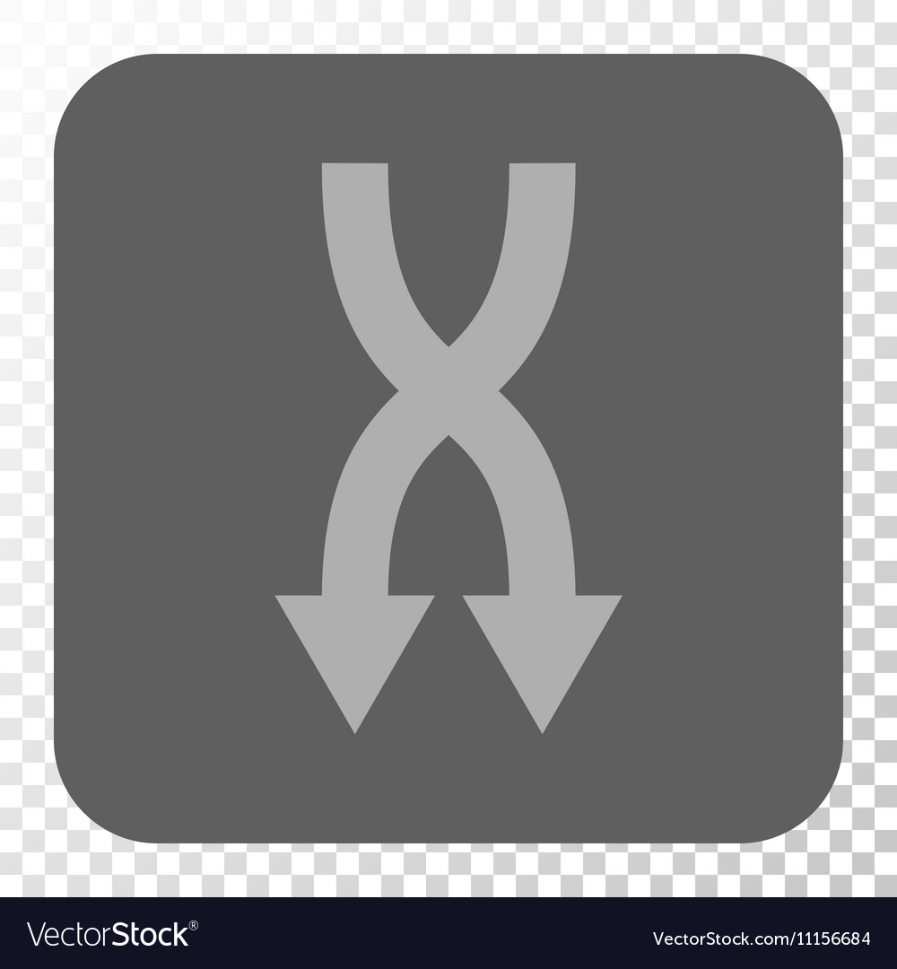 Shuffle arrows down rounded square button Vector Image