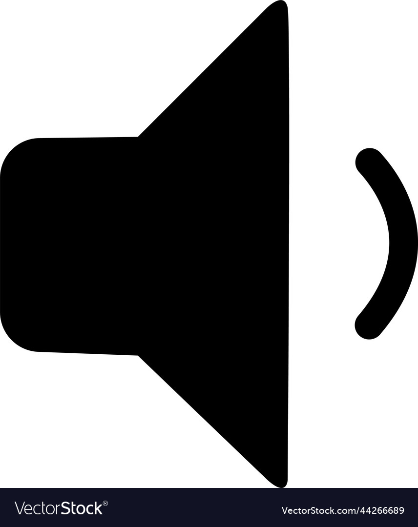 Audio speaker low or decrease volume sound flat Vector Image