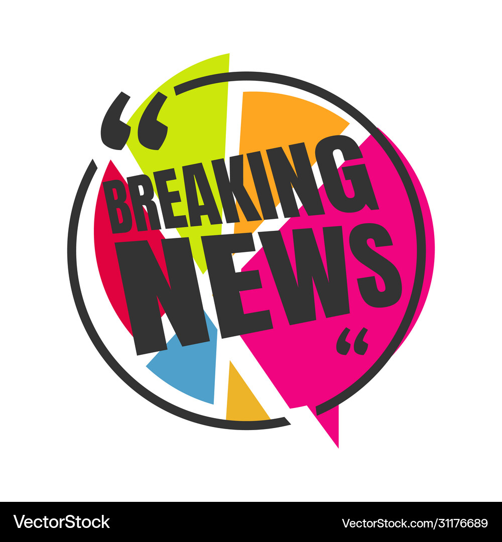Letter breaking news logo icon Royalty Free Vector Image