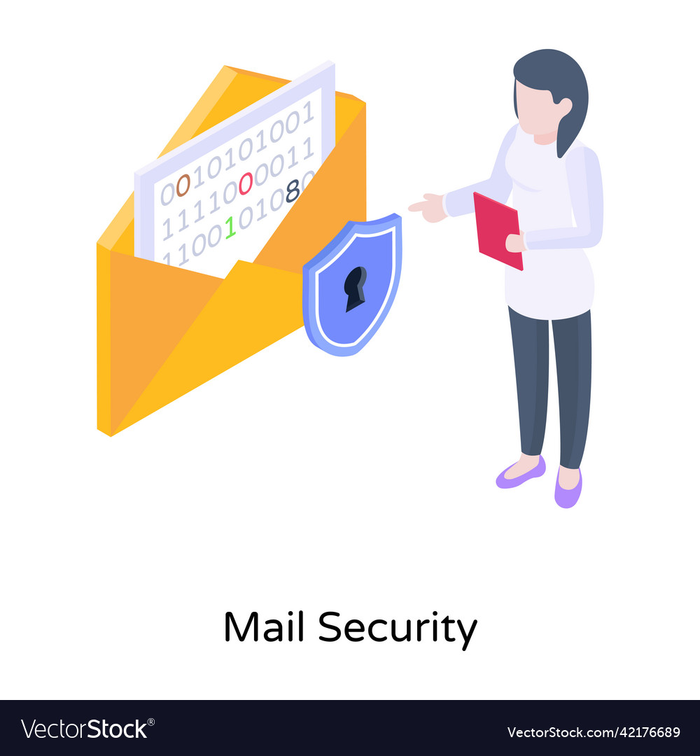 Mail security Royalty Free Vector Image - VectorStock