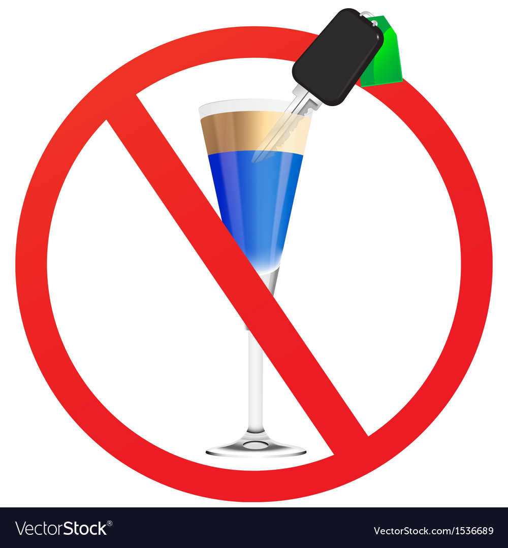 No drunk driving Royalty Free Vector Image - VectorStock