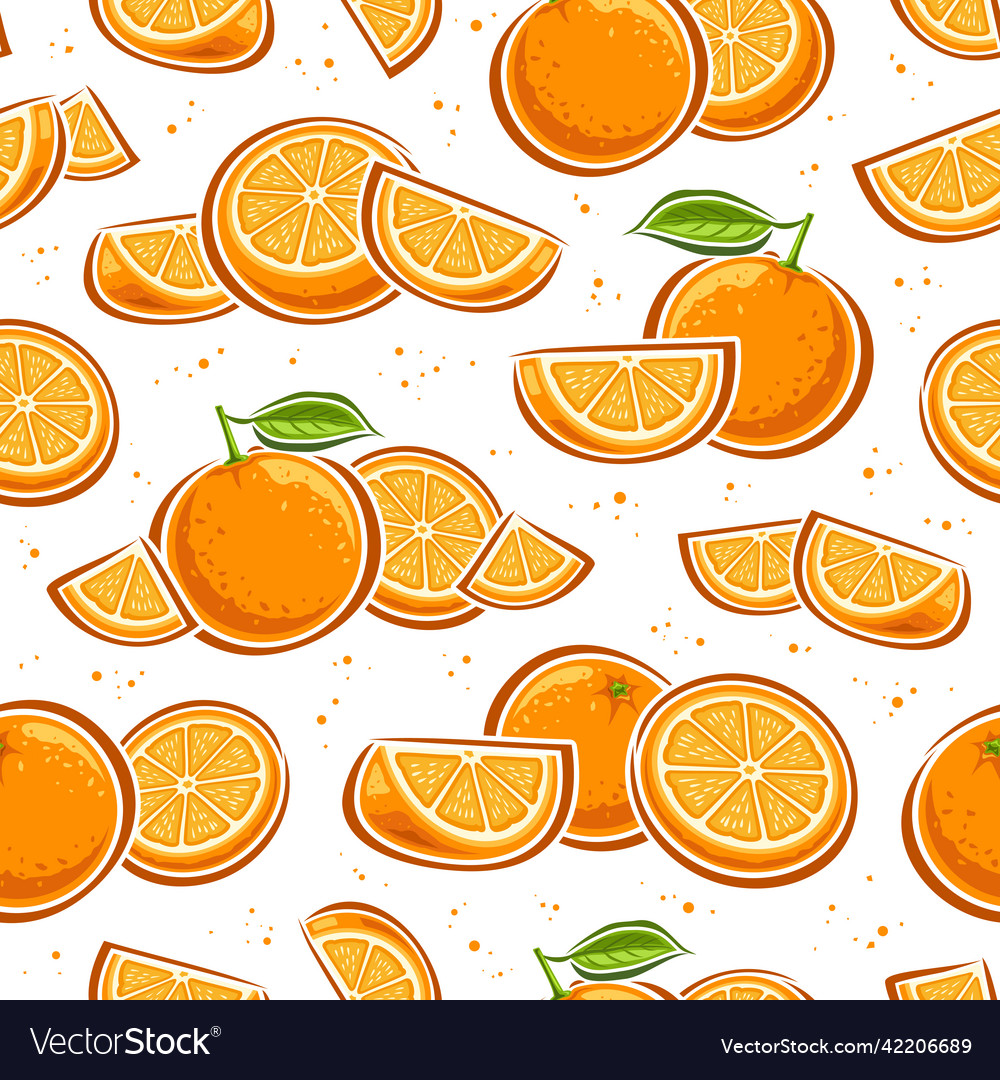 Orange seamless pattern Royalty Free Vector Image