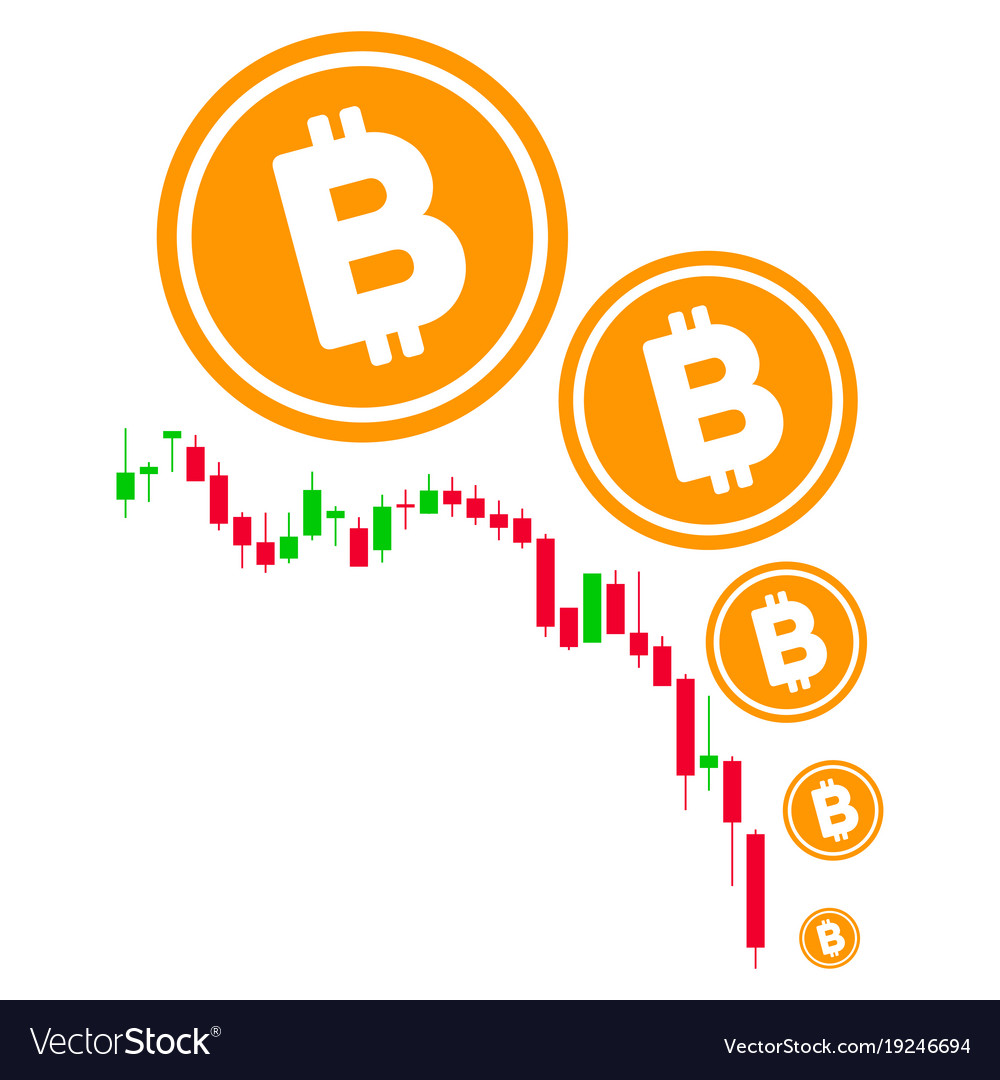 Bitcoin deflation chart flat icon Royalty Free Vector Image Bitcoin deflation chart flat icon Royalty Free Vector Image