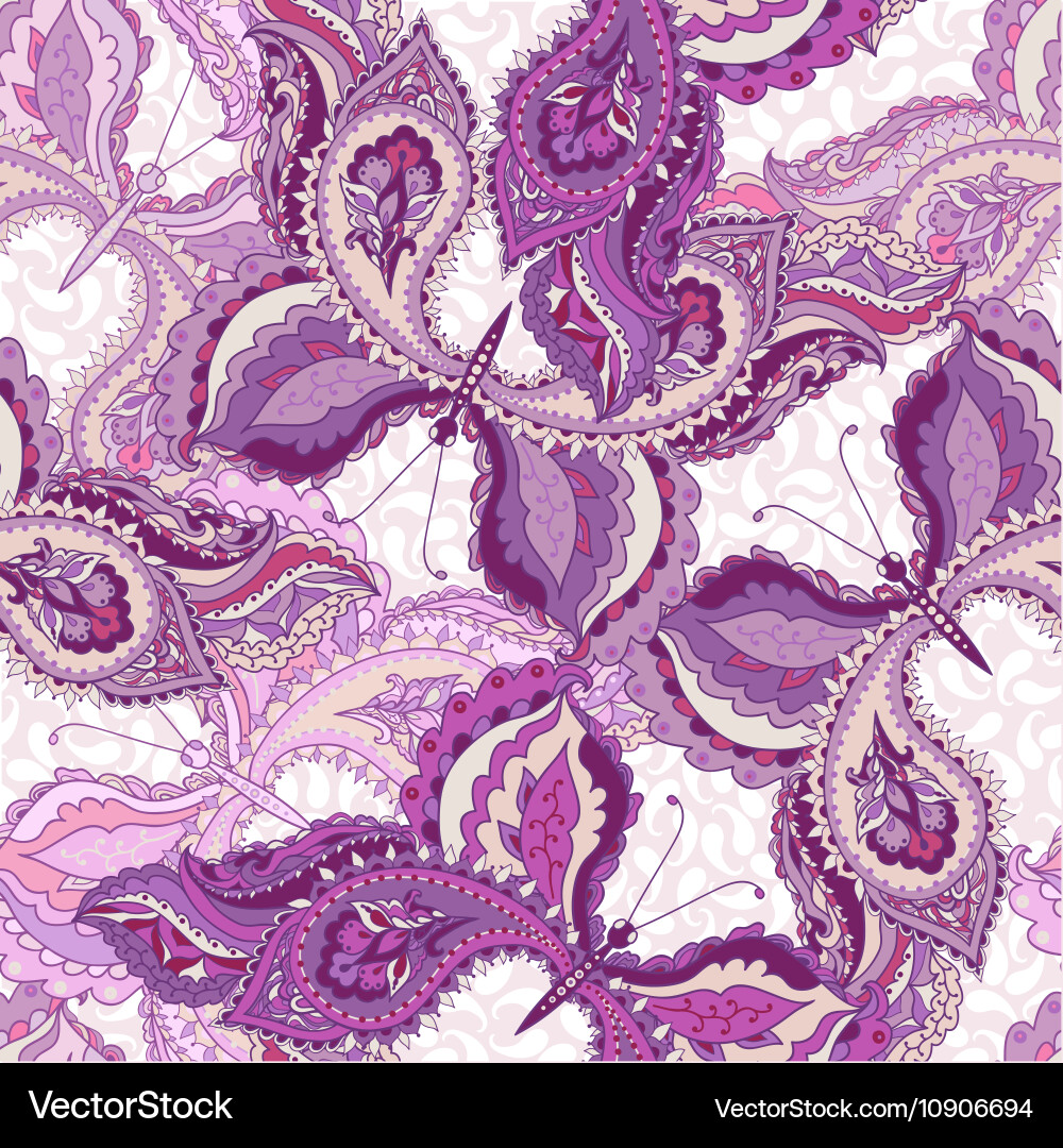 Seamless pattern with decorative colored Vector Image