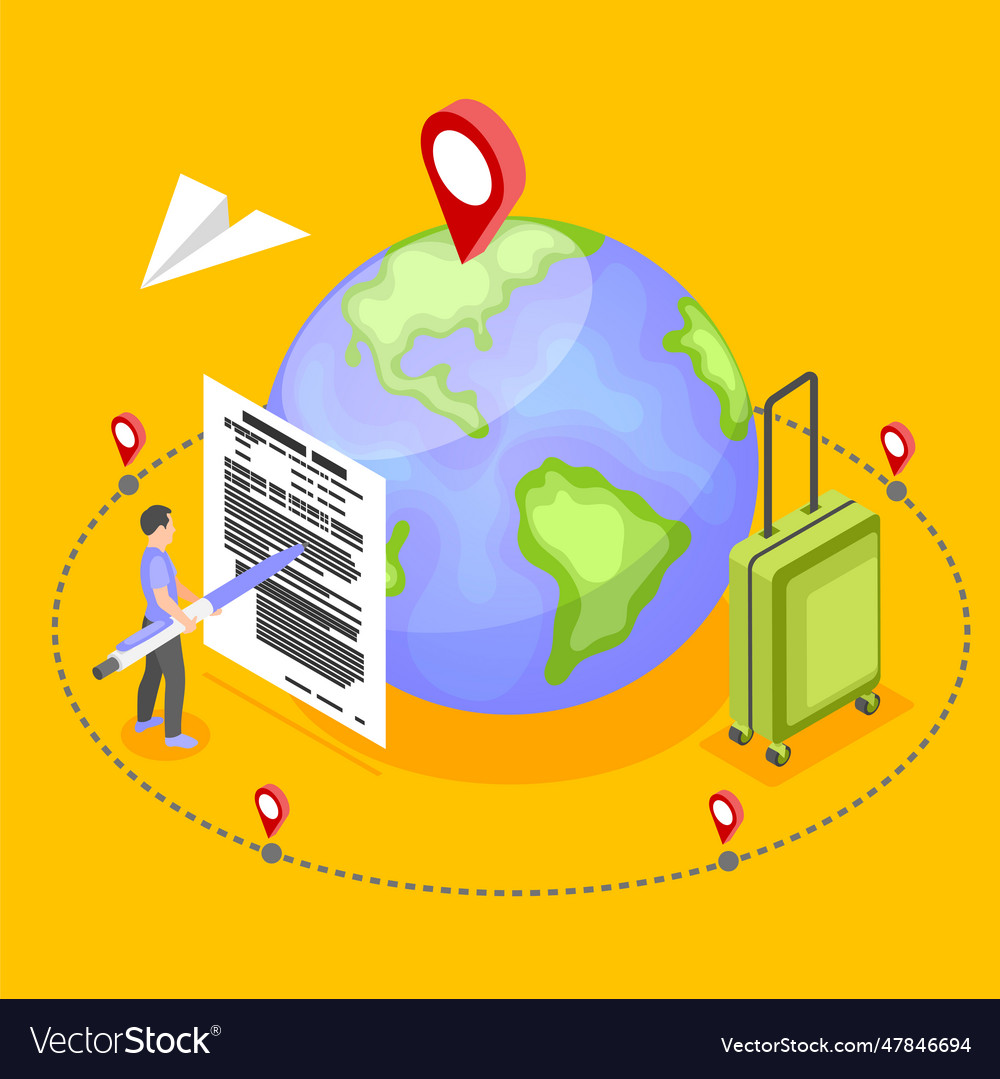 Work migration concept Royalty Free Vector Image