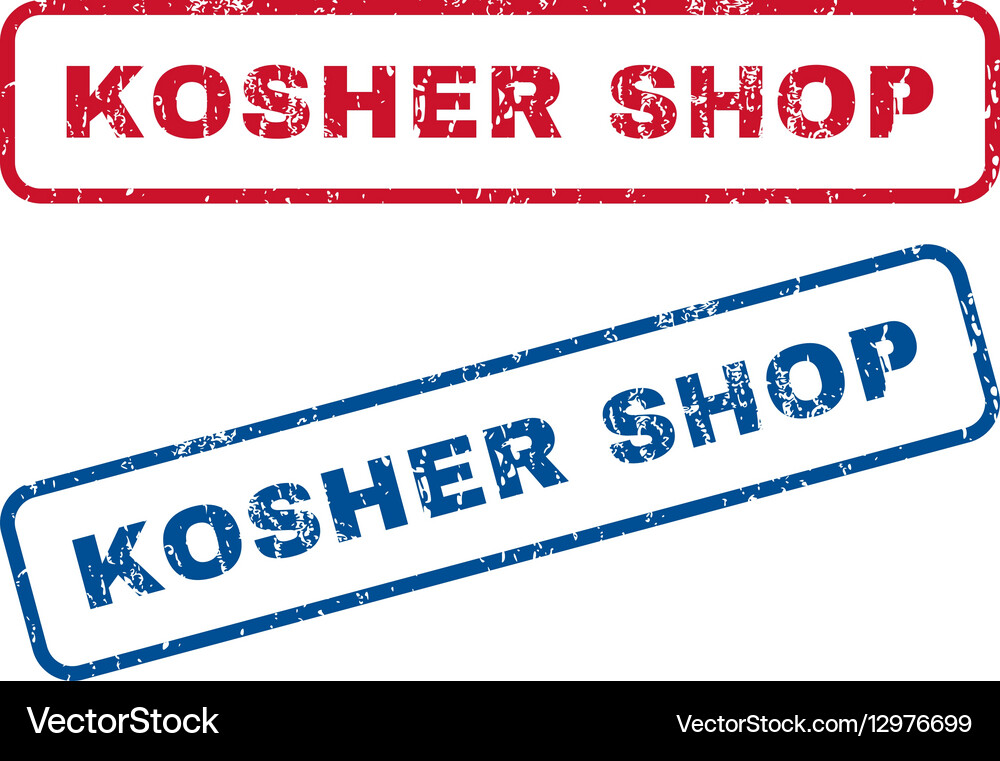 Kosher shop rubber stamps Royalty Free Vector Image