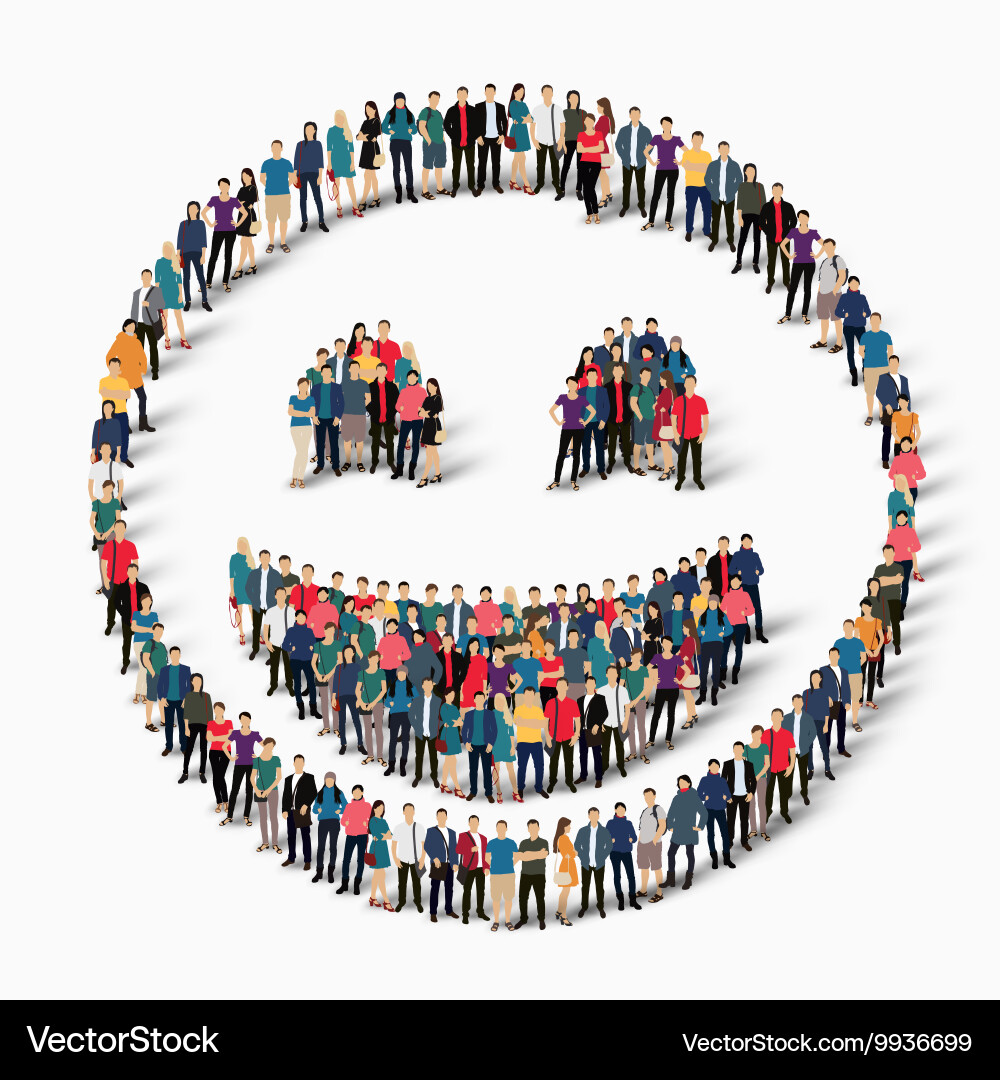 People emoticon smiley icon Royalty Free Vector Image