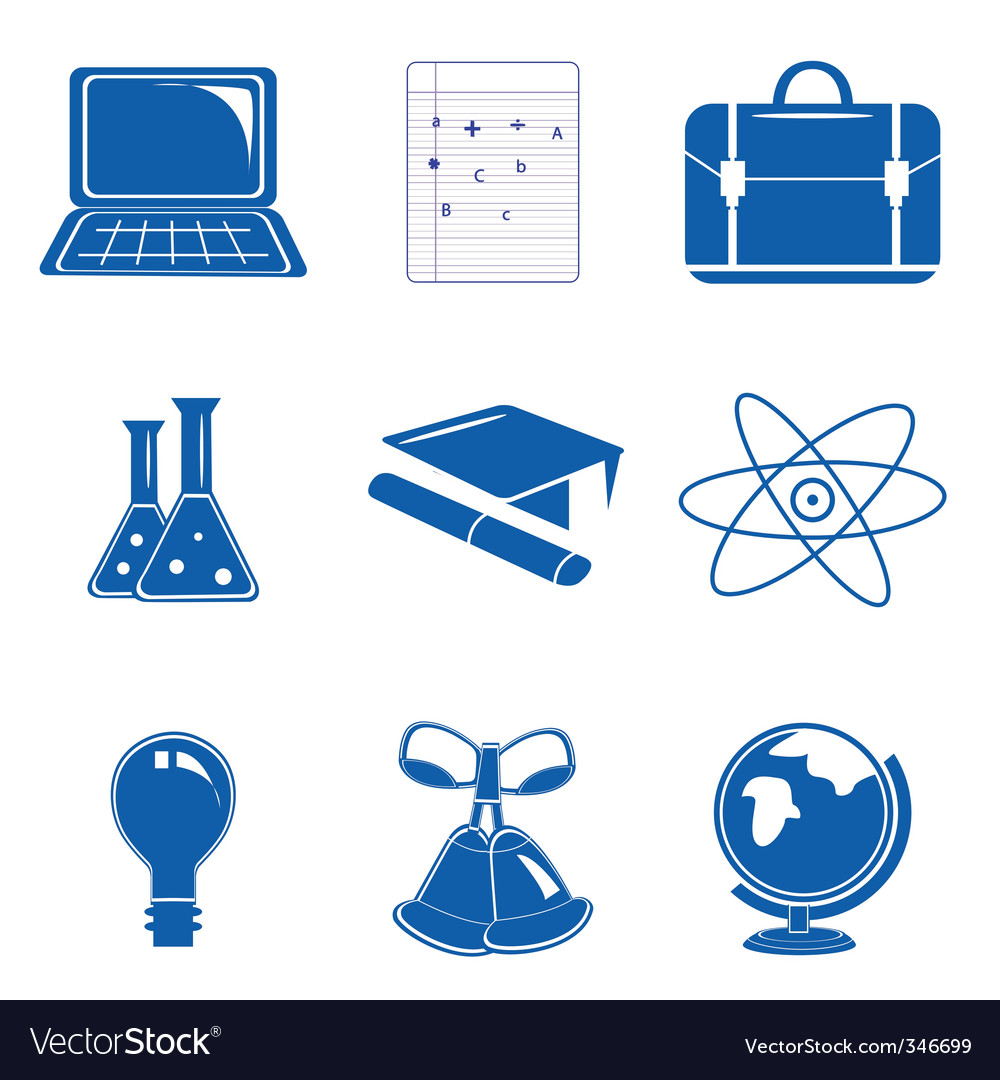 Study icons Royalty Free Vector Image - VectorStock