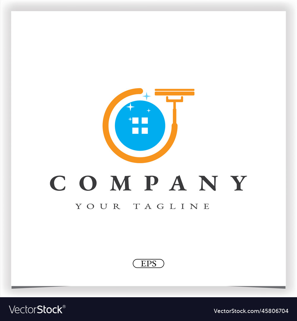 Clean home service logo premium elegant template Vector Image Clean home service logo premium elegant template Vector Image