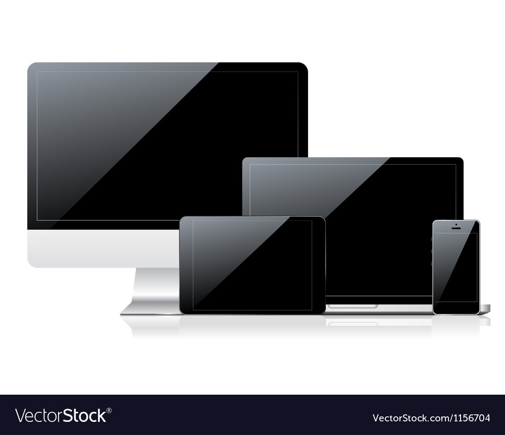 Device set Royalty Free Vector Image - VectorStock Device set Royalty Free Vector Image - VectorStock