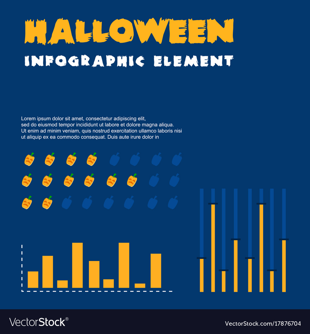 Halloween Infographic Element Design Collection Vector Image