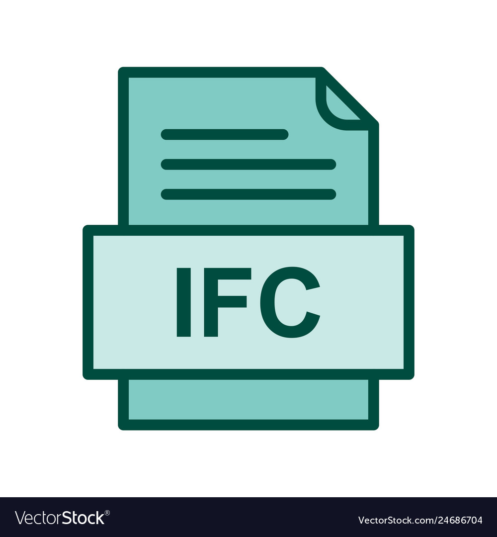 Ifc File Document Icon Royalty Free Vector Image