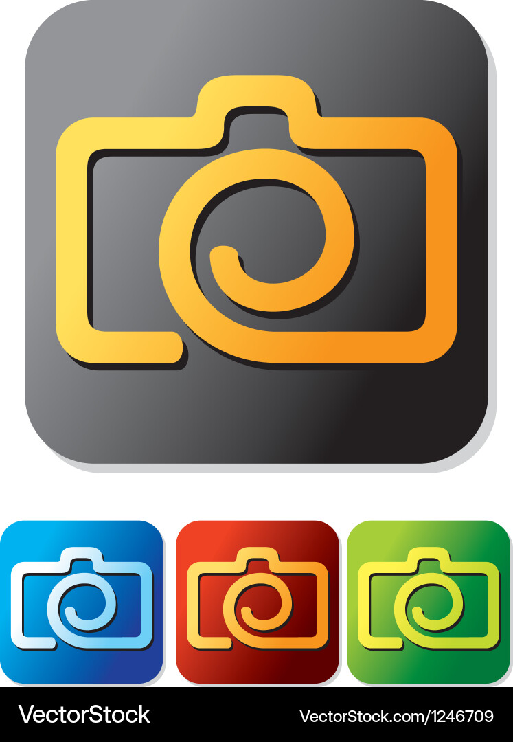 Camera icon set Royalty Free Vector Image - VectorStock