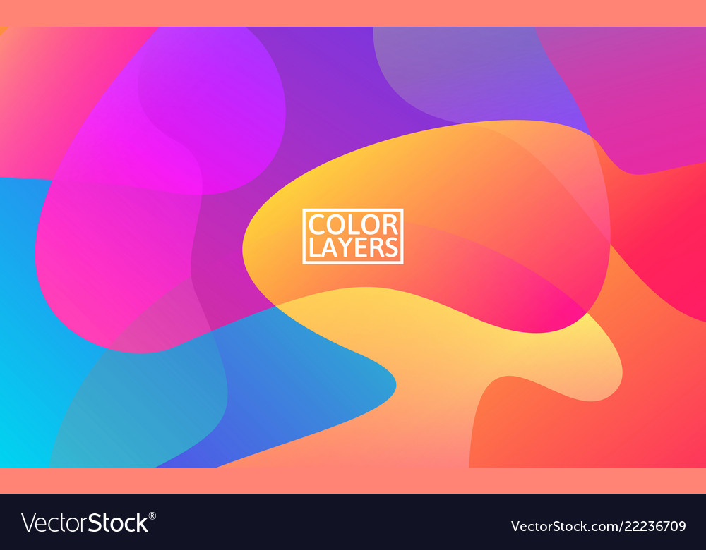 Colorful shapes trendy abstract background Vector Image