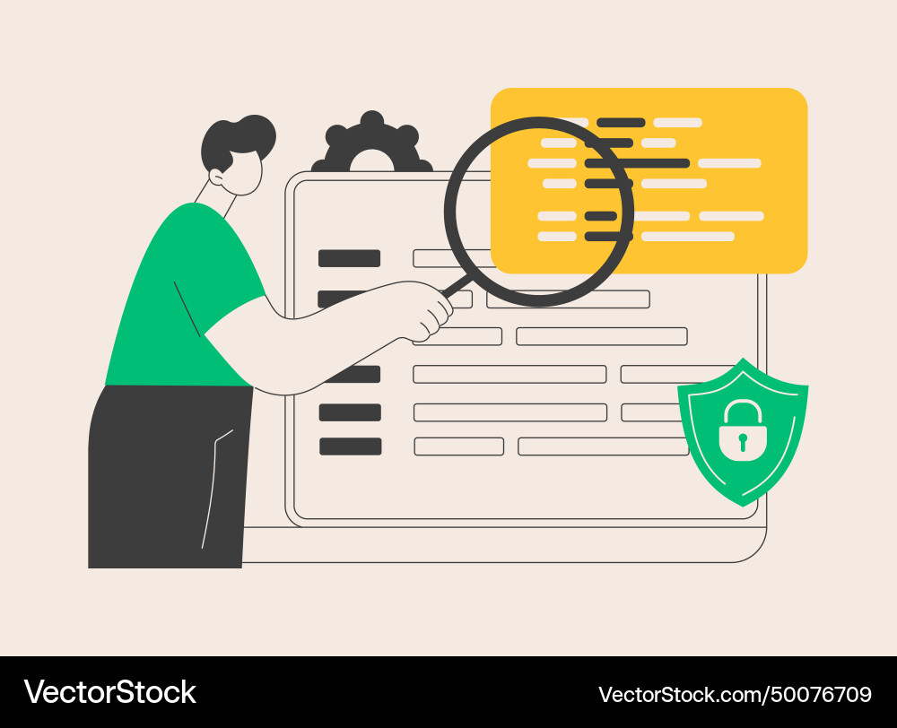 Computer forensics abstract concept Royalty Free Vector
