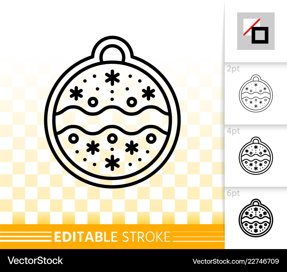 Gingerbread cookie simple black line icon Vector Image