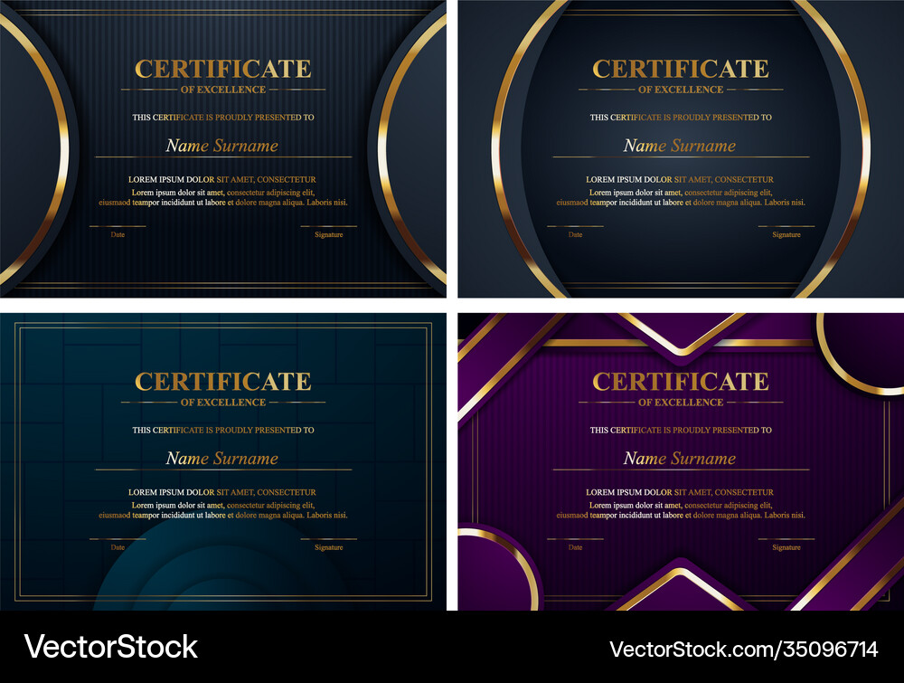 Creative certificate appreciation award Royalty Free Vector