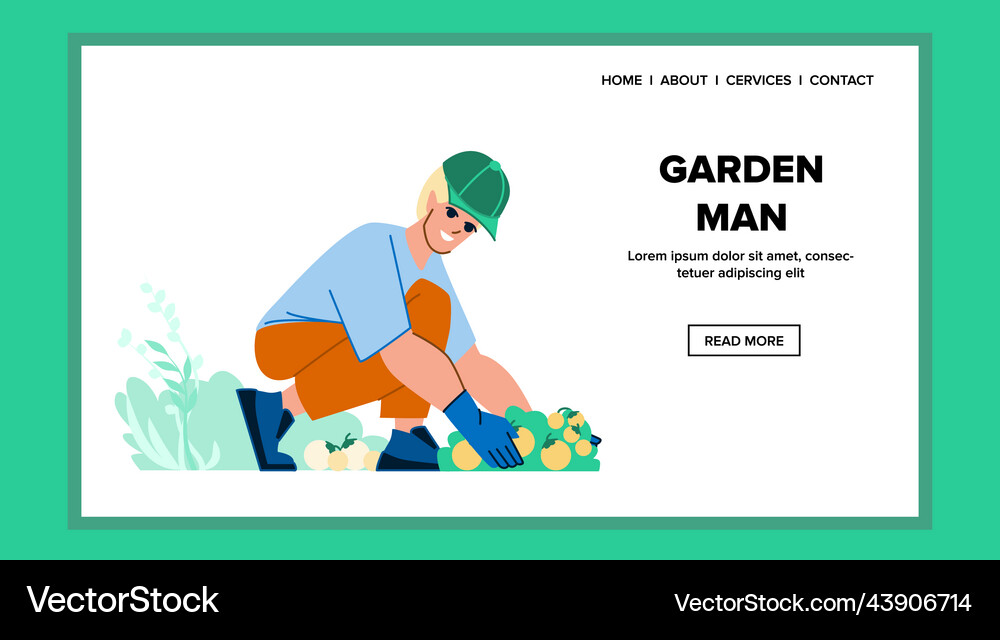 Garden man Royalty Free Vector Image - VectorStock
