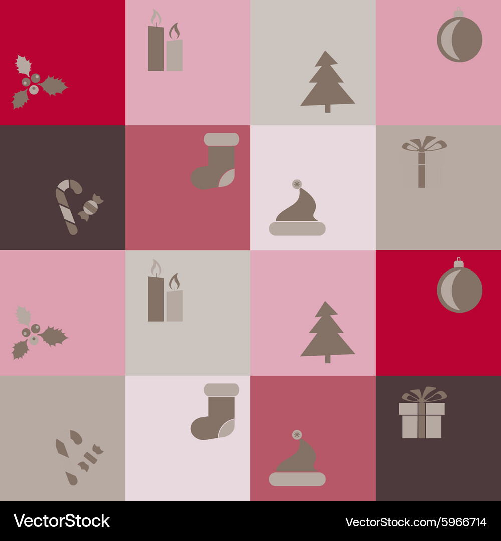 Seamless background with christmas elements Vector Image