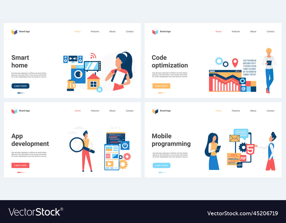 Development and optimization of mobile Royalty Free Vector