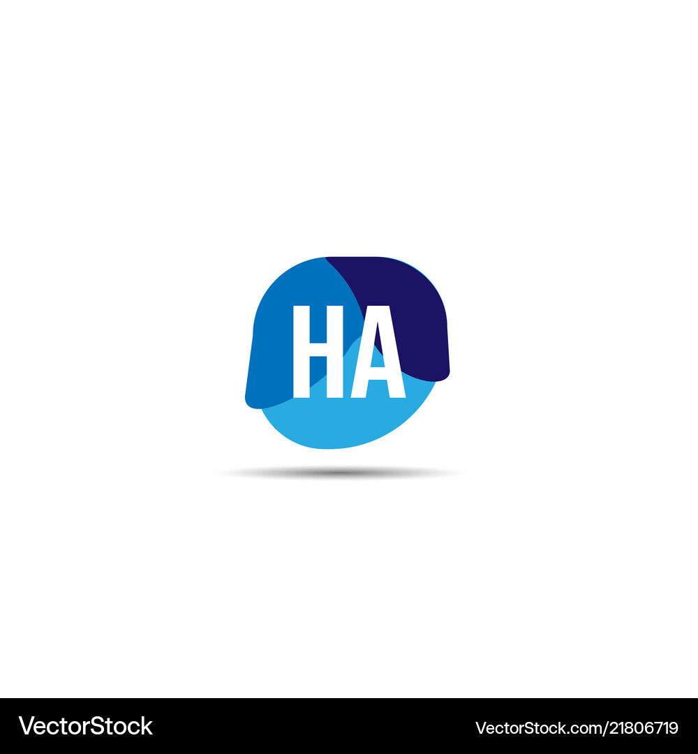 Initial letter ha logo template design Royalty Free Vector