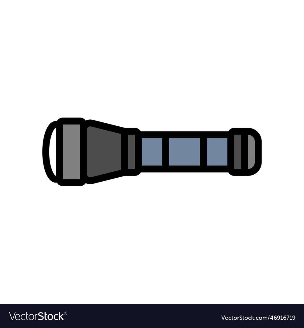 Police flashlight crime color icon Royalty Free Vector Image Police flashlight crime color icon Royalty Free Vector Image