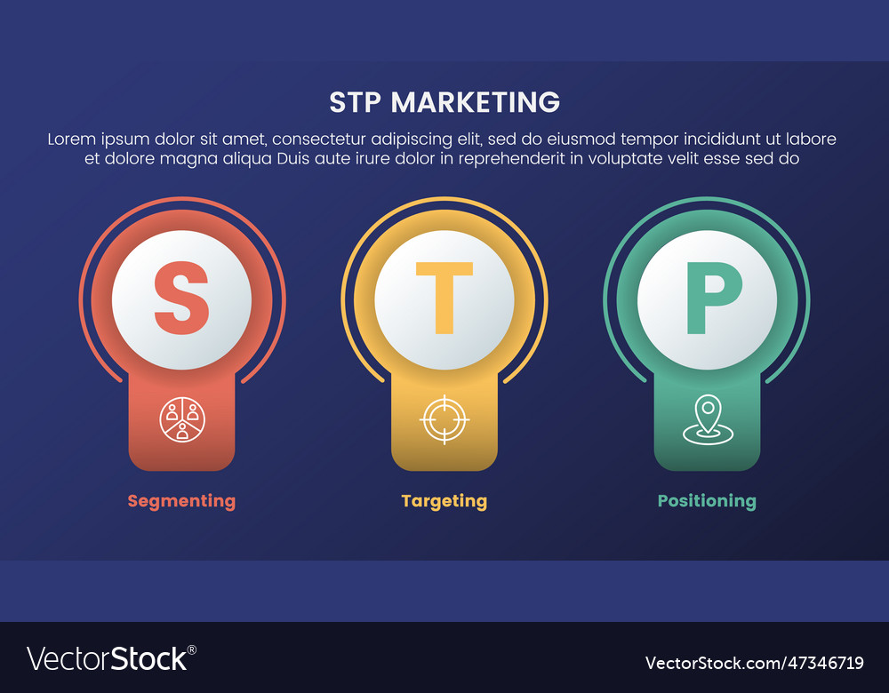 Stp marketing strategy model for segmentation Vector Image Stp marketing strategy model for segmentation Vector Image
