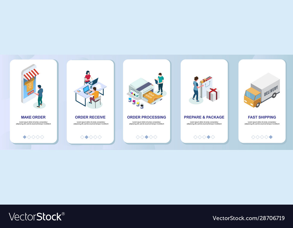 T shirt Printing Online Services Mobile App Vector Image