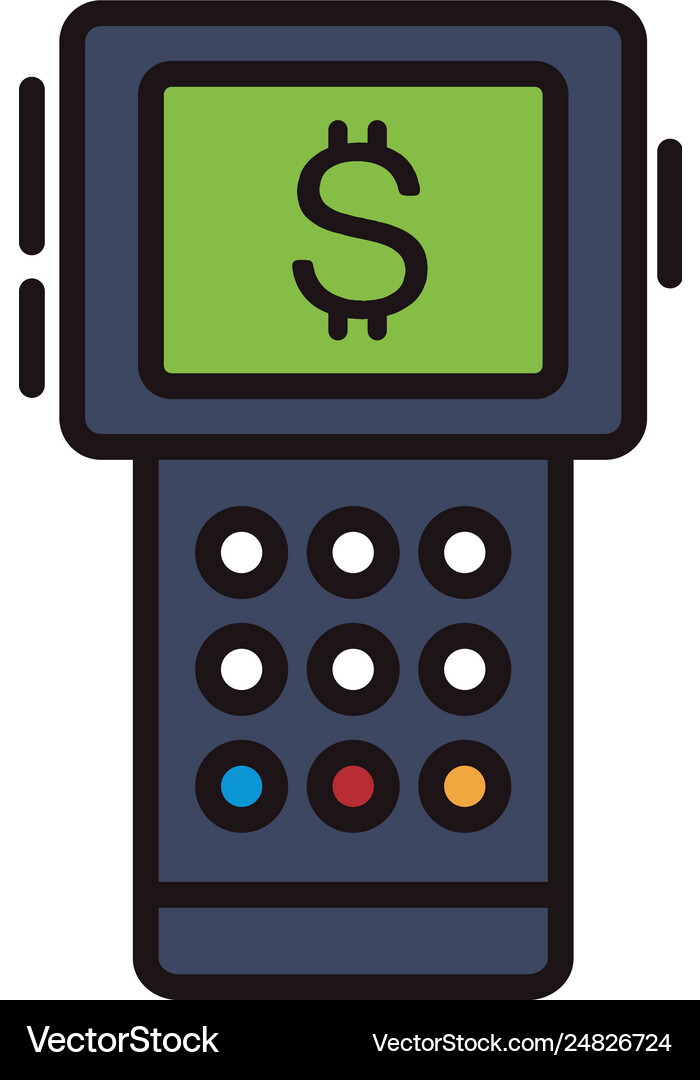 Dataphone payment symbol Royalty Free Vector Image